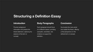 What Is a Definition Essay: Know the Meaning and Its Types | PPT