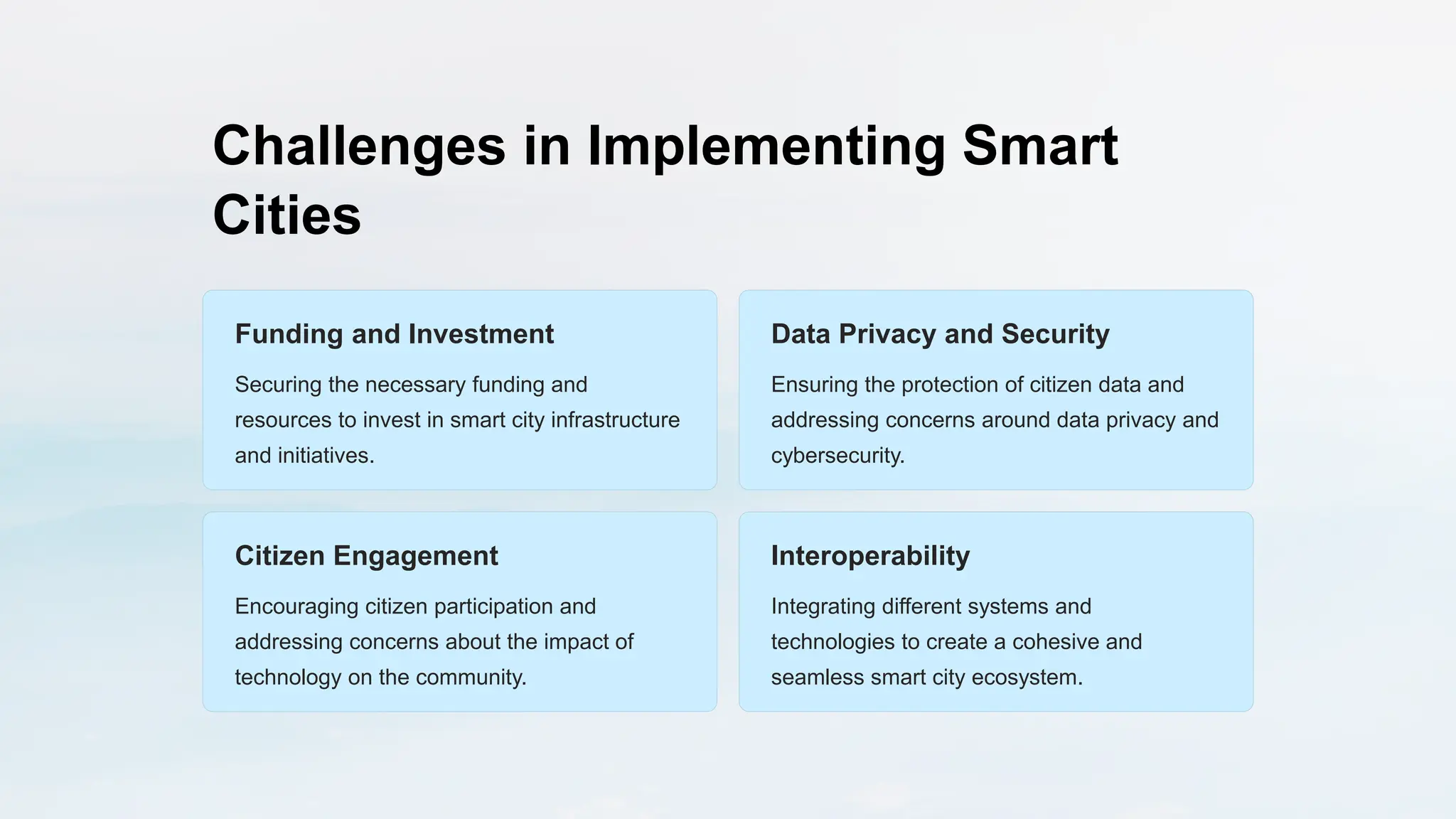 smart city presentation giving and overview about what smart cities are ...