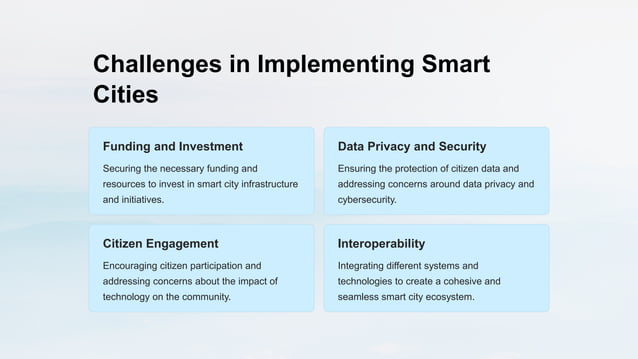 smart city presentation giving and overview about what smart cities are ...