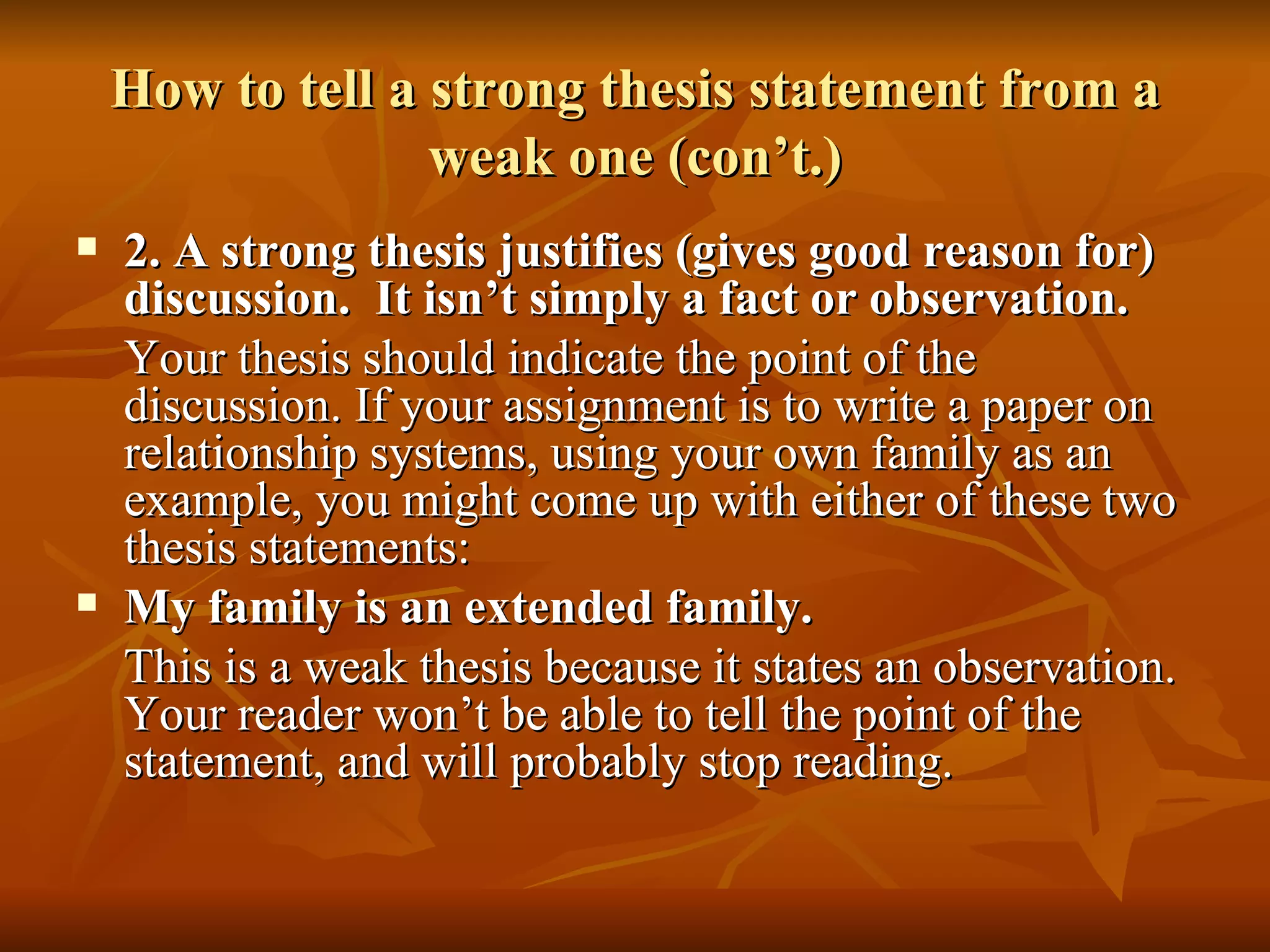 What is a Thesis Statement? | PPT