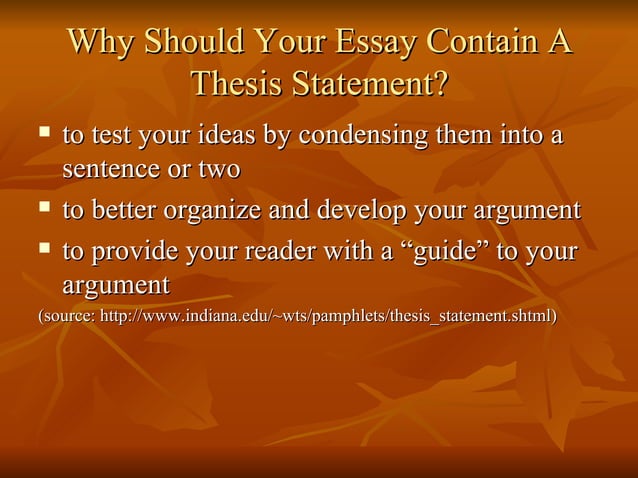 What is a Thesis Statement? | PPT