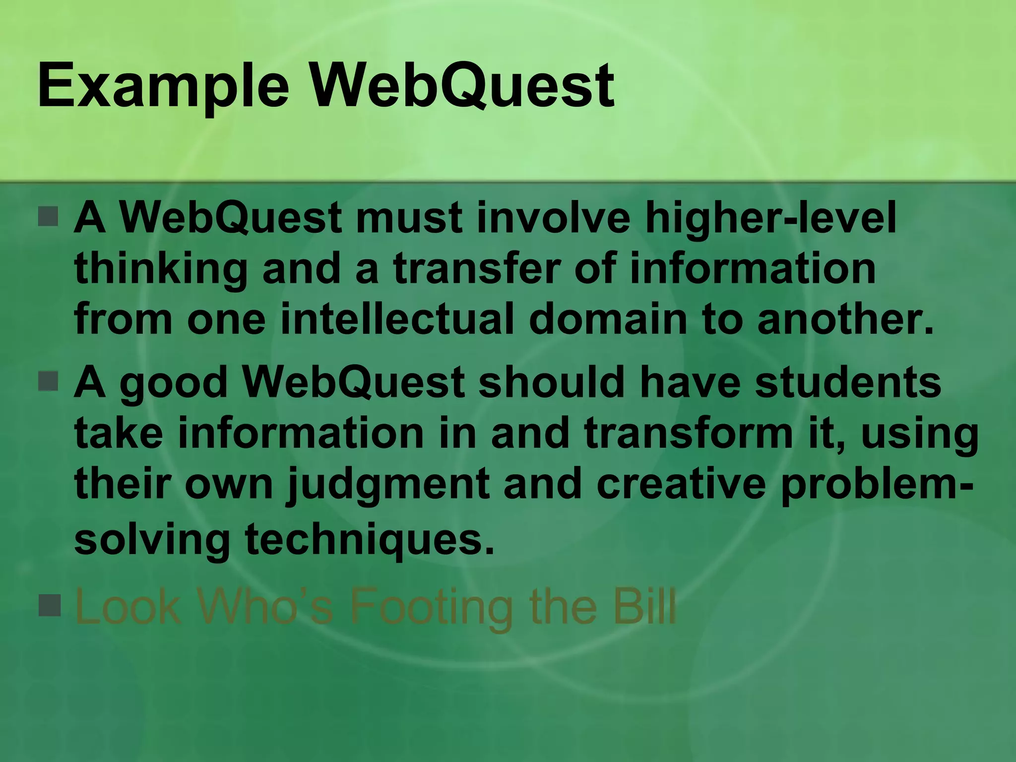 What Is A Webquest | PPT | Internet for Beginners | Internet