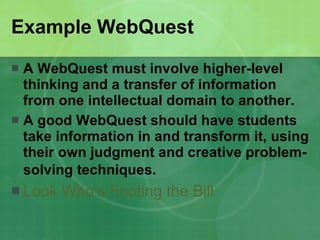 What Is A Webquest | PPT | Internet for Beginners | Internet