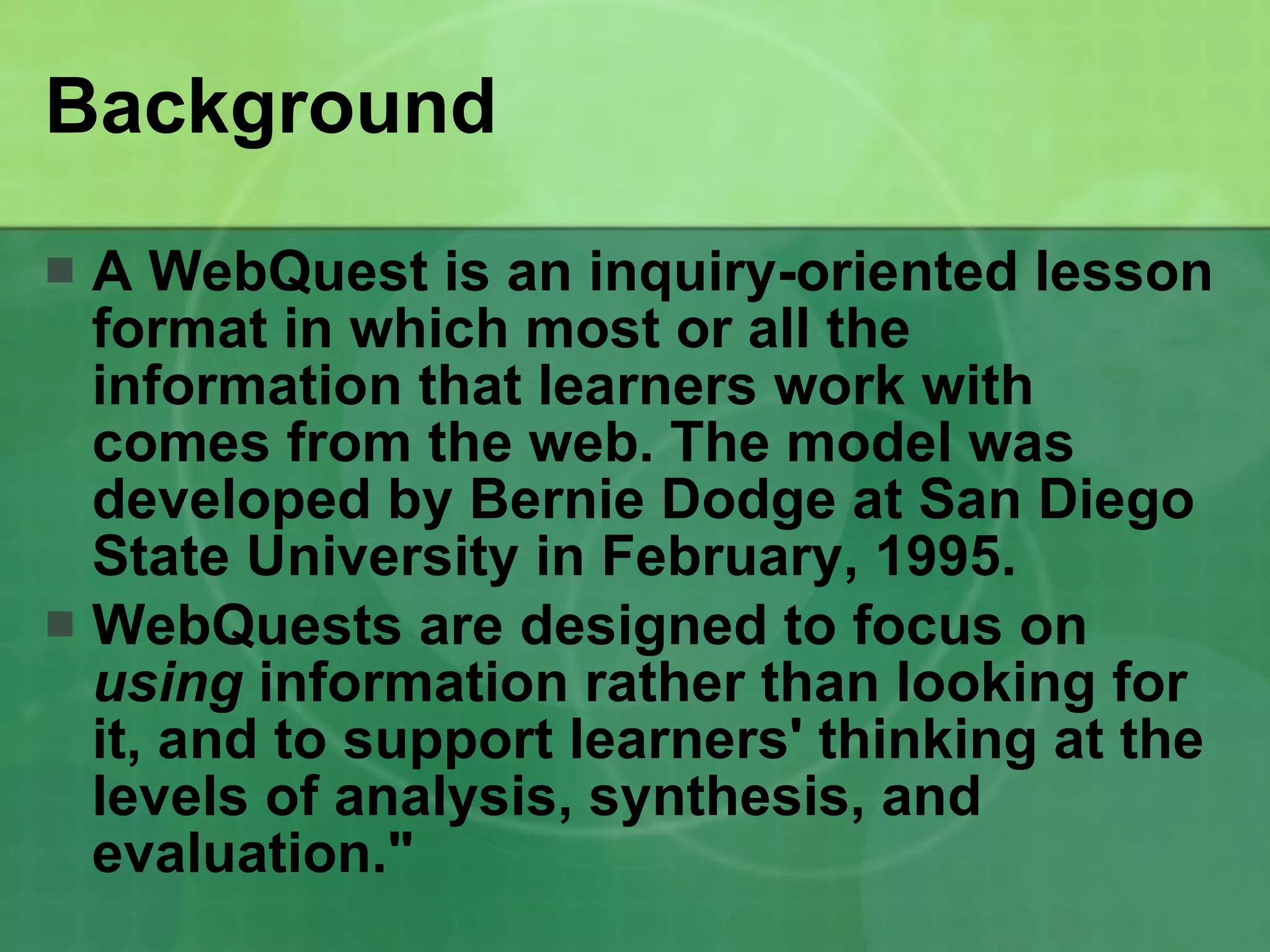 What is a WebQuest? | PPT