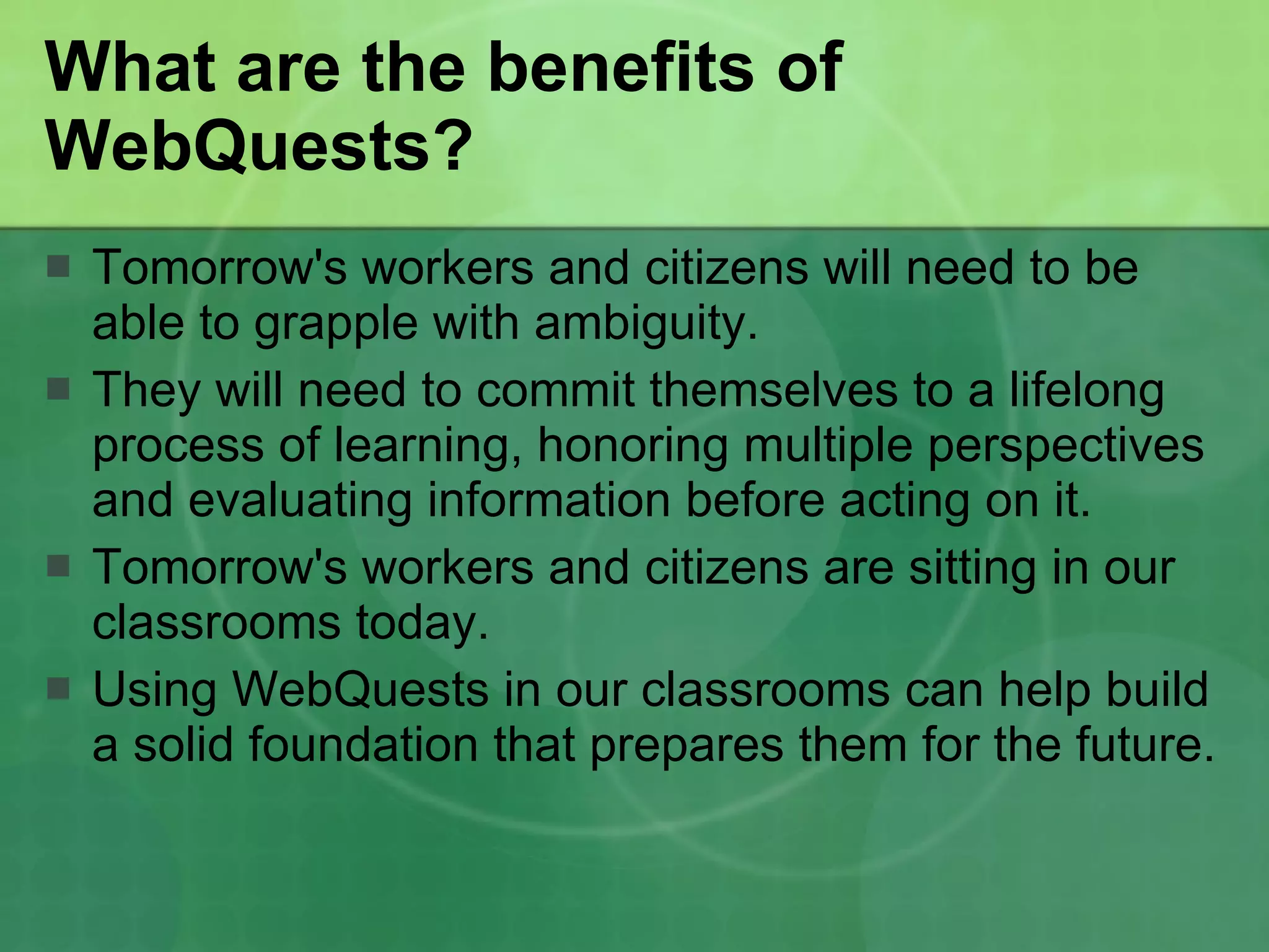 What is a WebQuest? | PPT