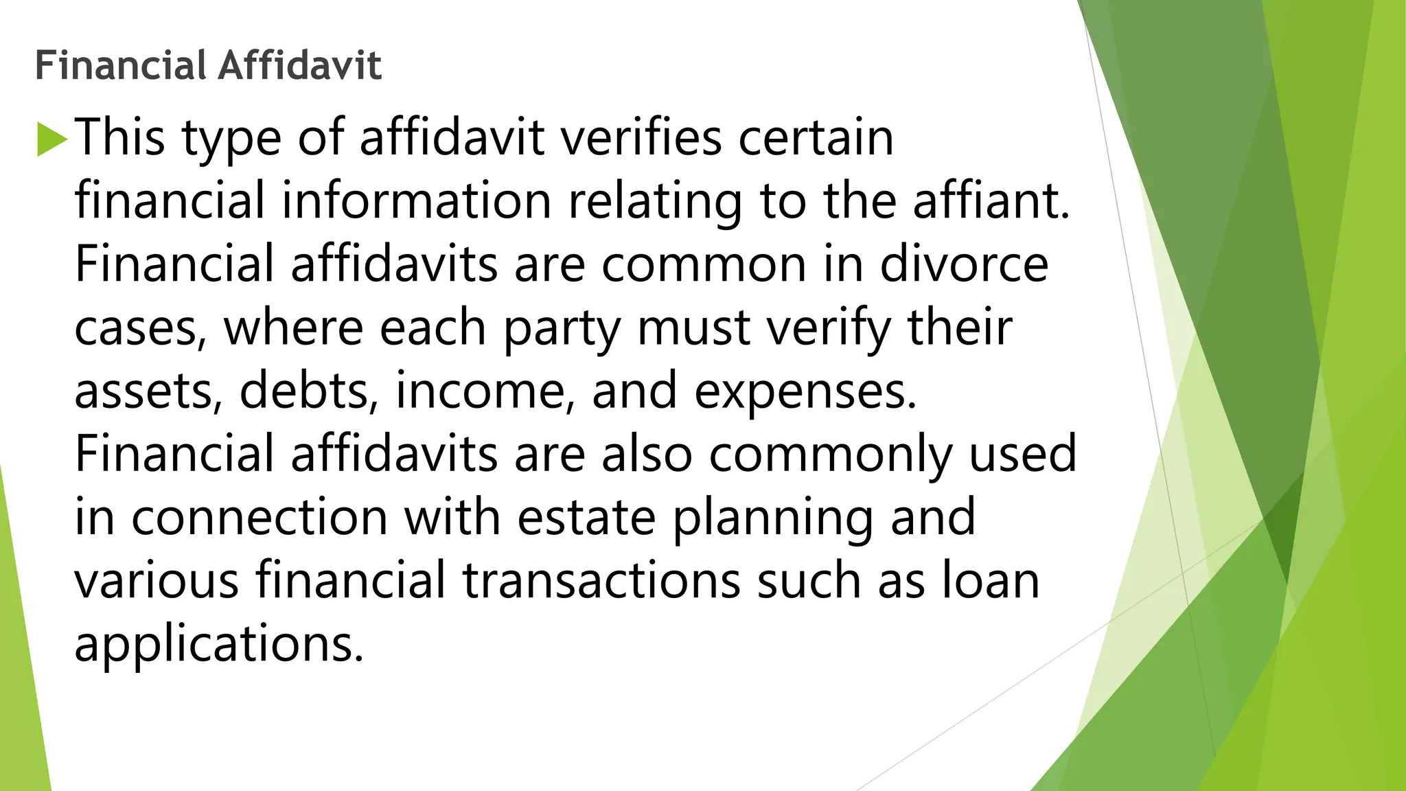 WHAT-IS-AFFIDAVIT. Meaning, examples and elements | PPT