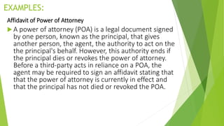 WHAT-IS-AFFIDAVIT. Meaning, examples and elements | PPTX