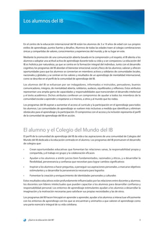 ¿Qué es la educación del IB? | PDF