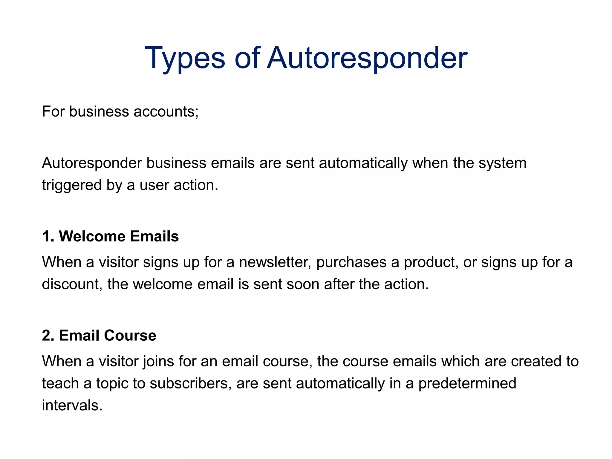 What is an Autoresponder? | PPTX