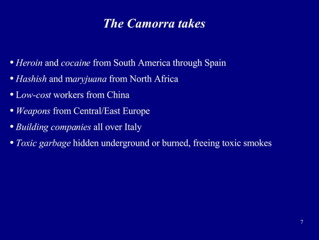 What is Camorra? | ODP | Crime & Harmful Acts to Individuals, Society ...