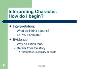 What Is Character | PPT