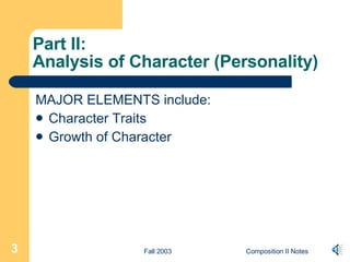 What Is Character Ii | PPT