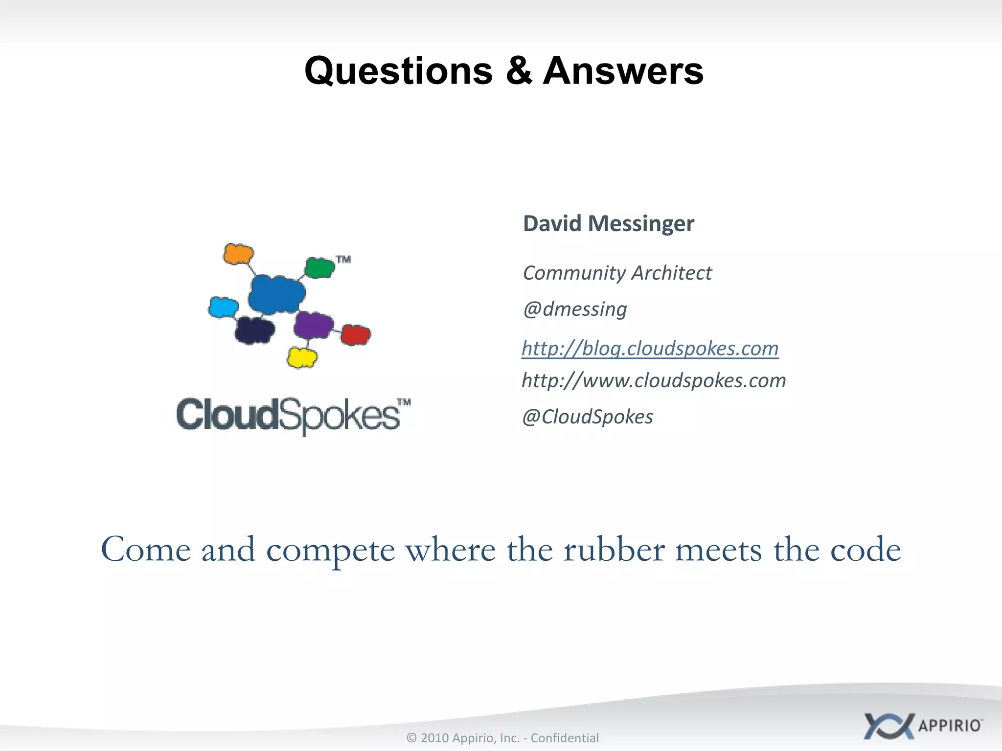 CloudSpokes Overview | PPTX