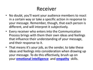 Communication is the sending and receivi | PPT