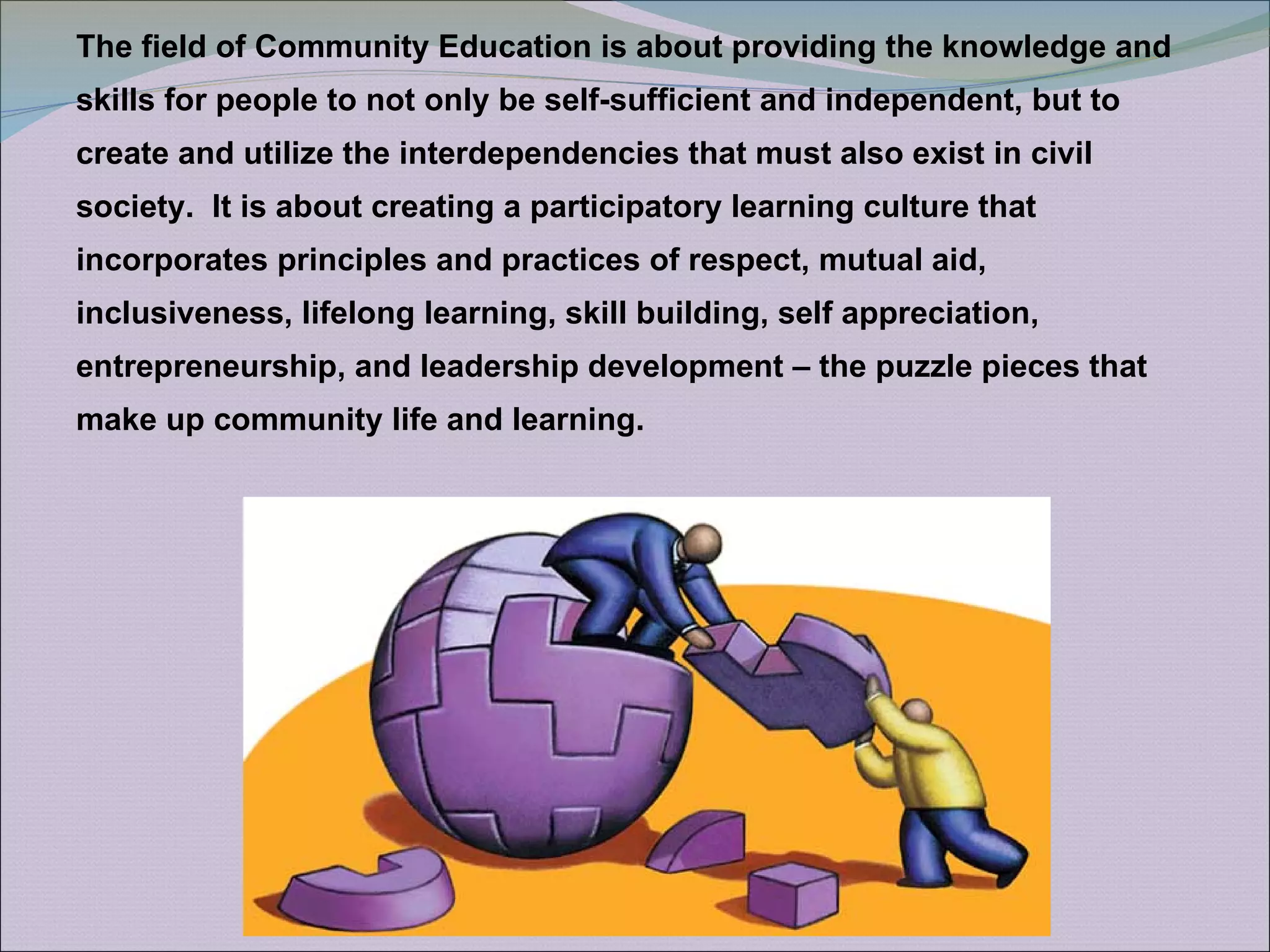 What Is Community Education | PPT