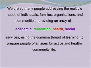 What Is Community Education | PPT