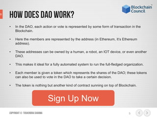 What is Decentralized Autonomous Organization (DAO) & How DAO works? | PDF