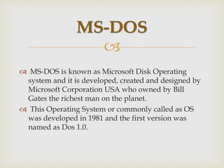 What is-dos-operating-system | PPT