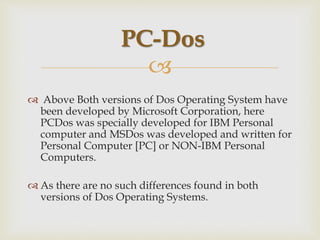 What is-dos-operating-system | PPT