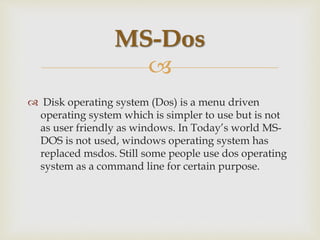 What is-dos-operating-system | PPT