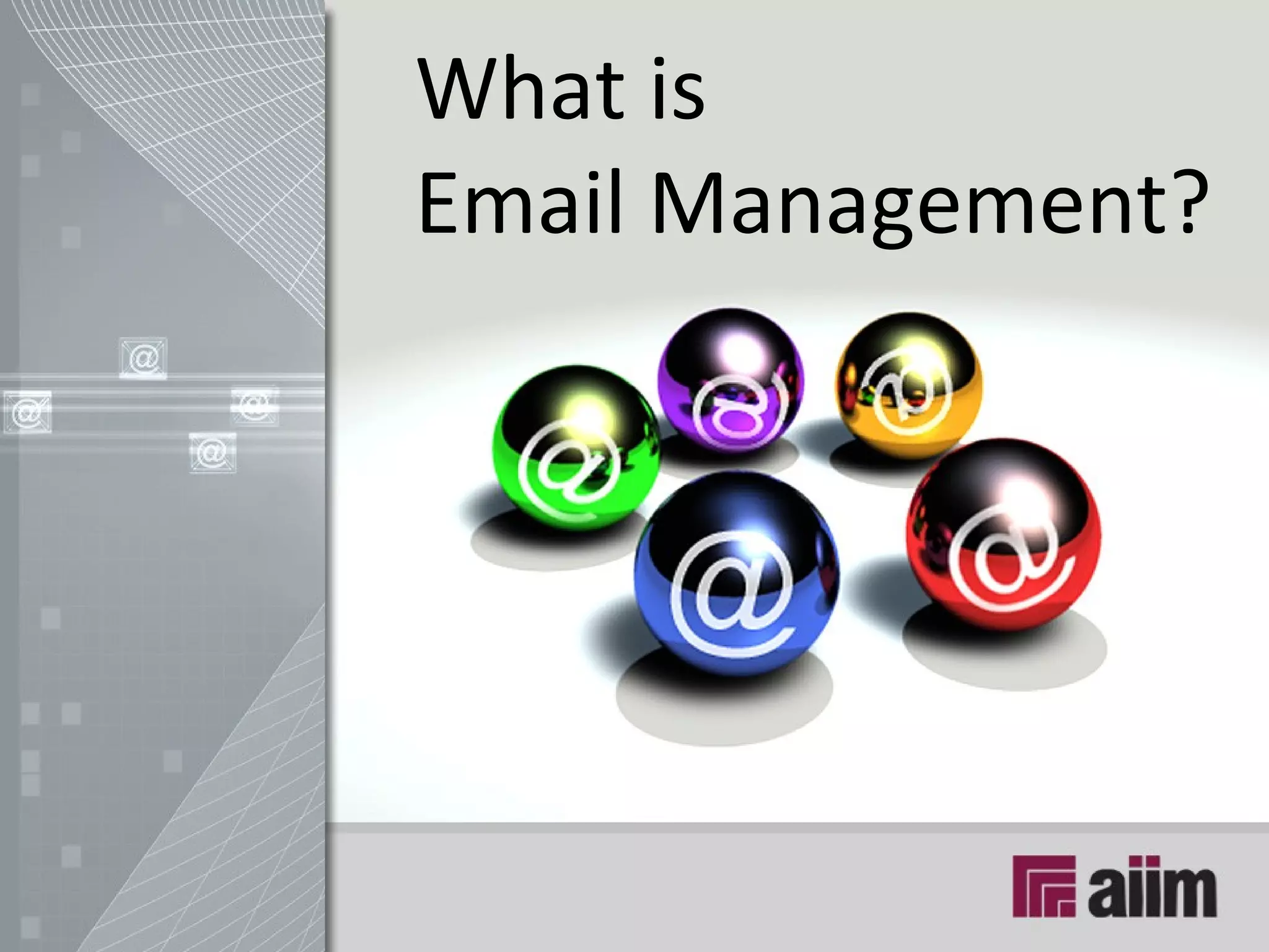 What is Email Management? | PPT | Email | Internet