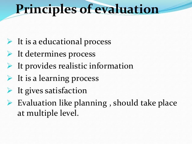 What is evaluation