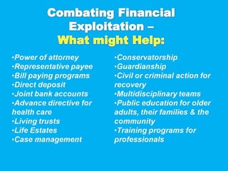 What Is Financial Exploitation | PPT