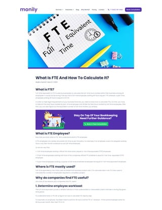 What Is FTE And How To Calculate It? | PDF