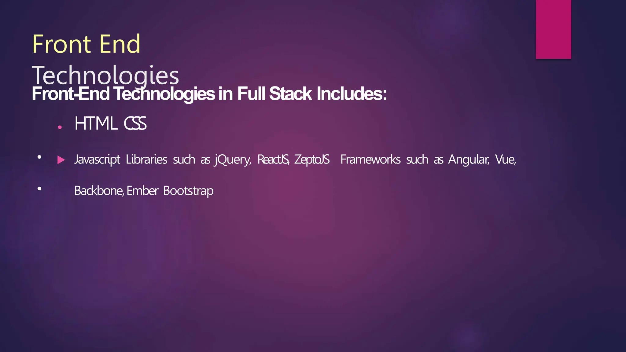 Full Stack Developer Coures | PPT