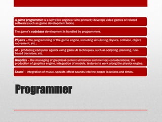 What is game development | PPT