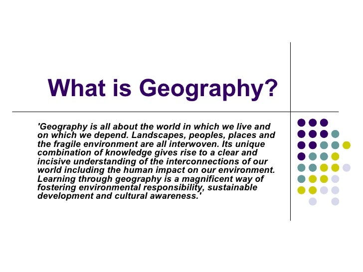 Geography Definition