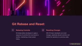 What is git and its features for merge etc | PPTX