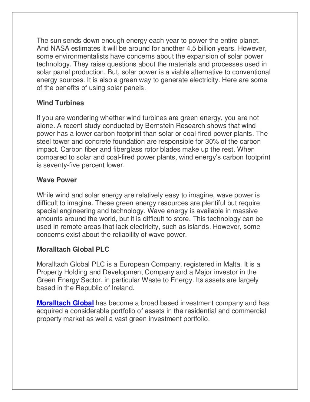 What is Green Energy | PDF