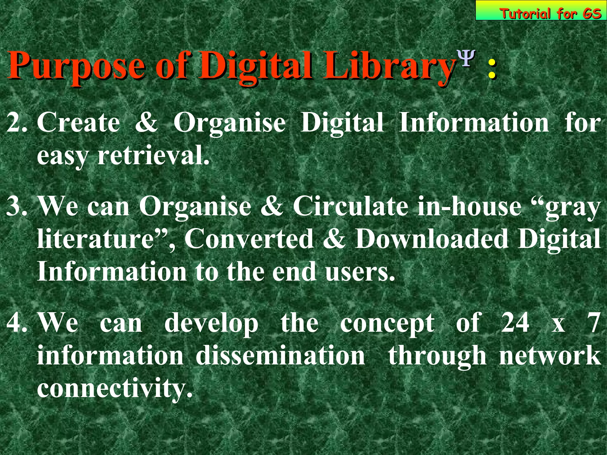 What is Greenstone Digital Library and Tips for Development | PPT
