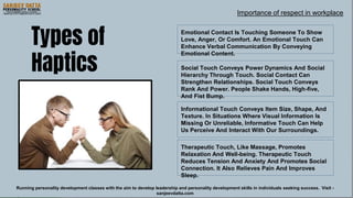 What is Haptics in Communication? | PPTX | Physical Therapy | Wellness