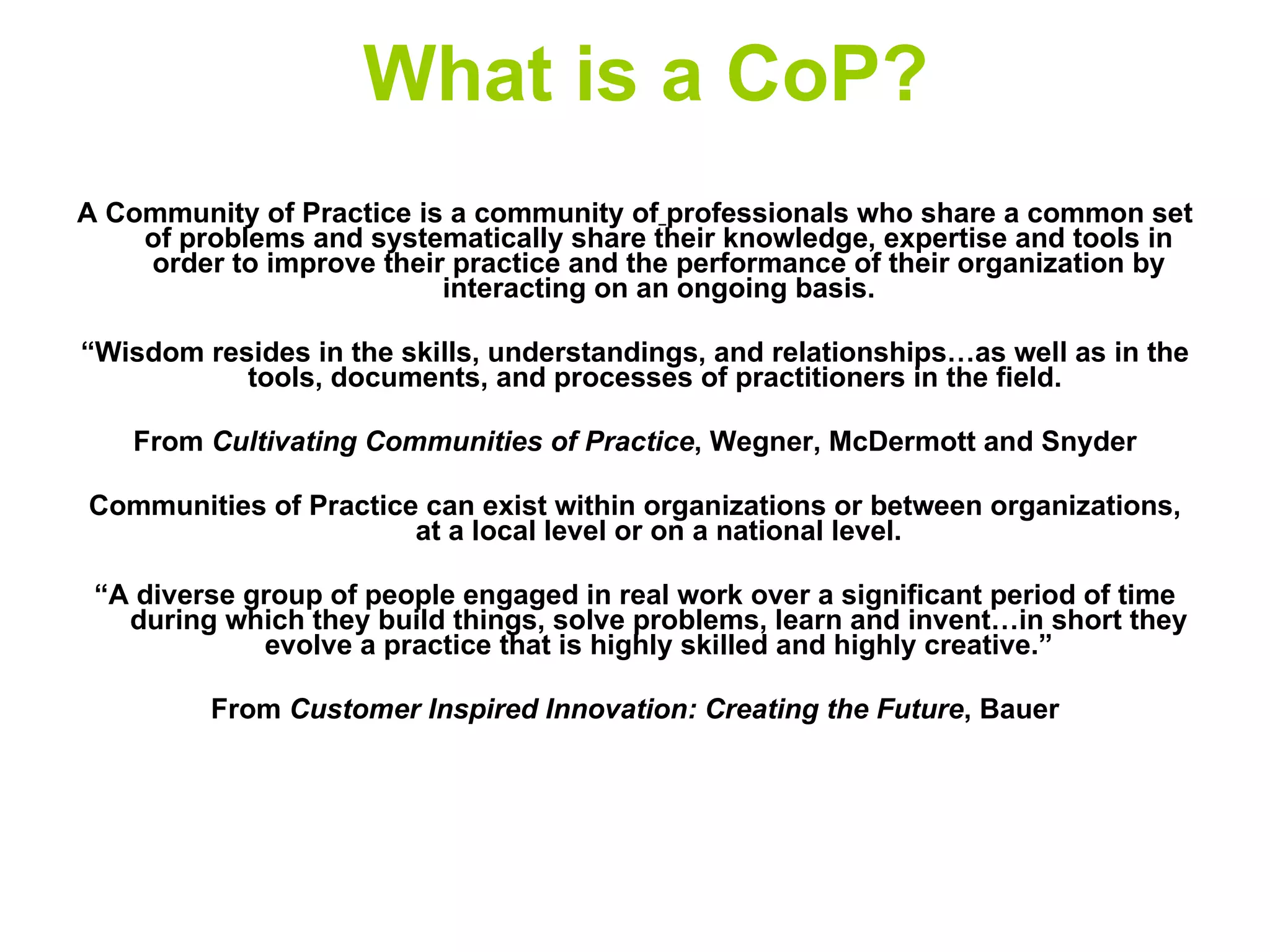 What Is Important About Cop Concept And Framework | PPT