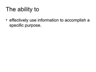 What Is Information Literacy | PPT