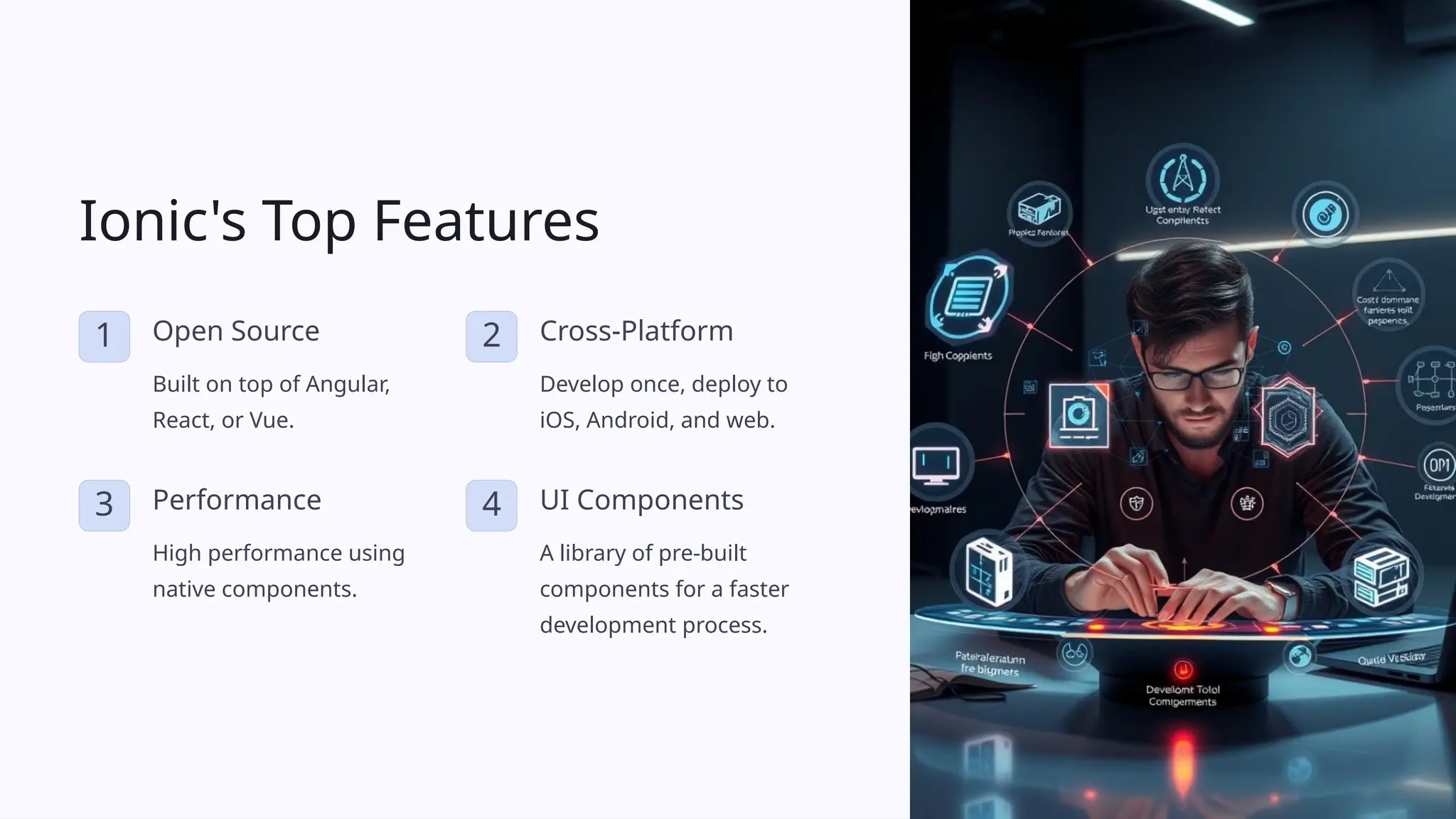 What is ionic frameworks? Its features and benefits. | PPTX | Smartphones | Consumer Electronics