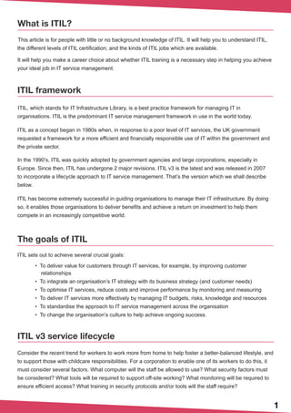 What is ITIL®? - A Complete Careers Guide | PDF