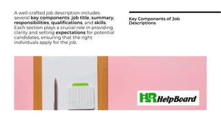 What is Job Description, Writing Job Description | PPT