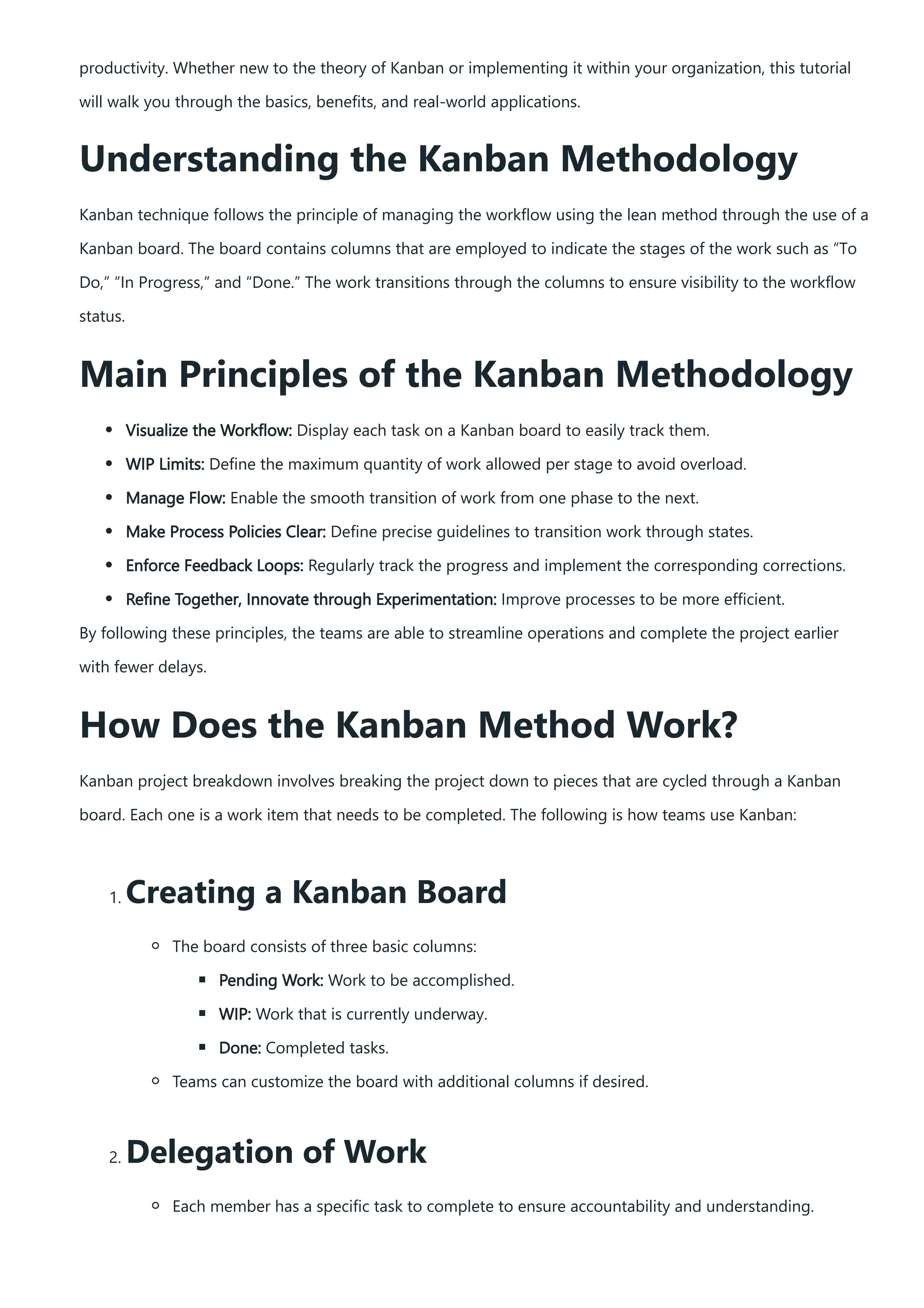 Kanban Methodology: A Complete Guide to Streamlining Workflows | PDF