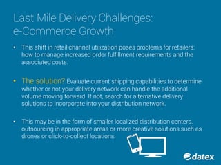 What is Last Mile Delivery Part 2: Adapting to Retail and e-Commerce ...