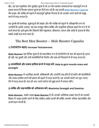 What Is Male Booster? | PDF