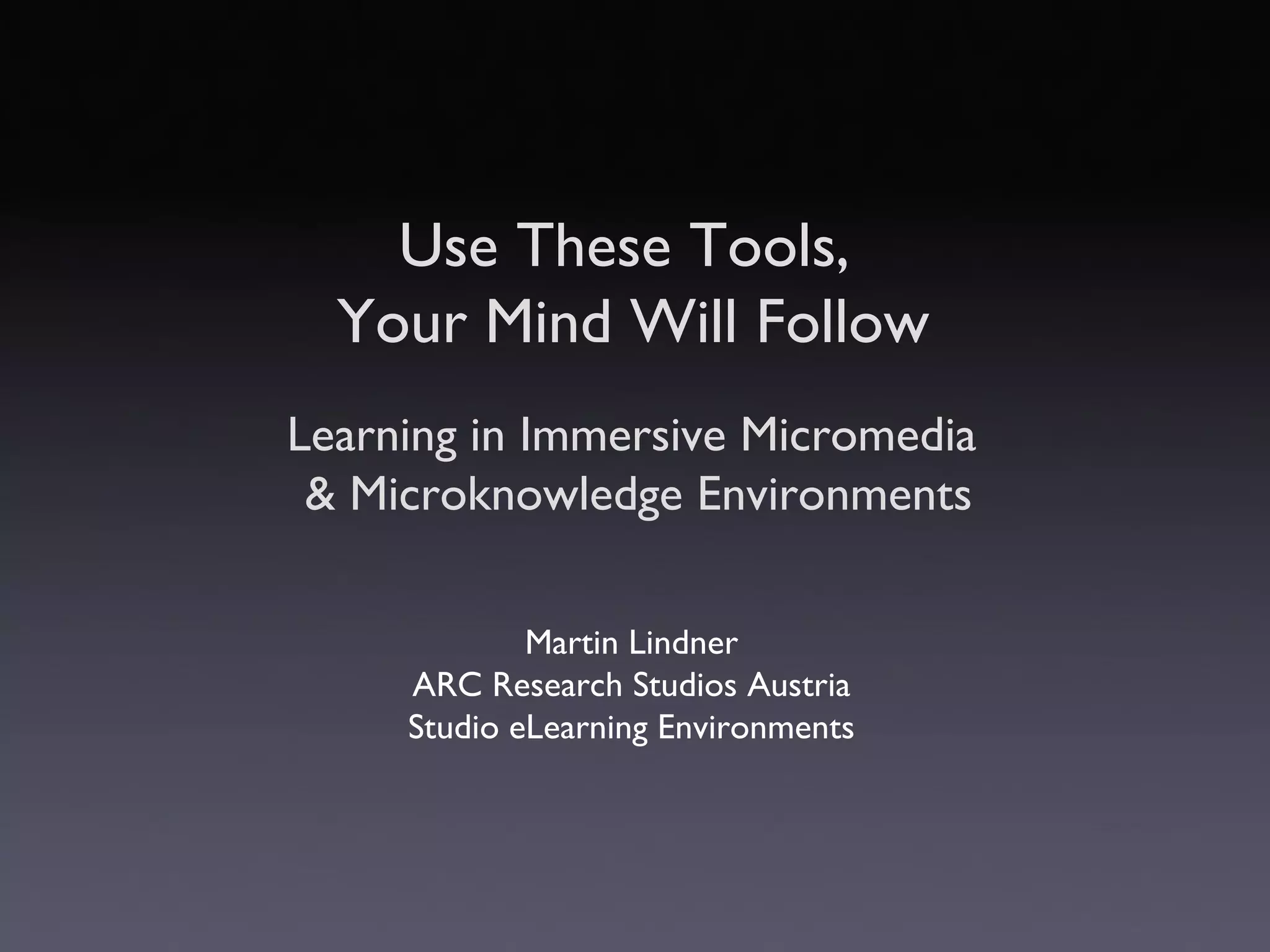 What Is Micromedia? Living and Learning in Microcontent Environments. | PPT