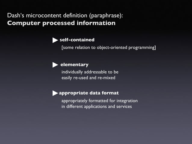 What Is Micromedia? Living and Learning in Microcontent Environments. | PPT