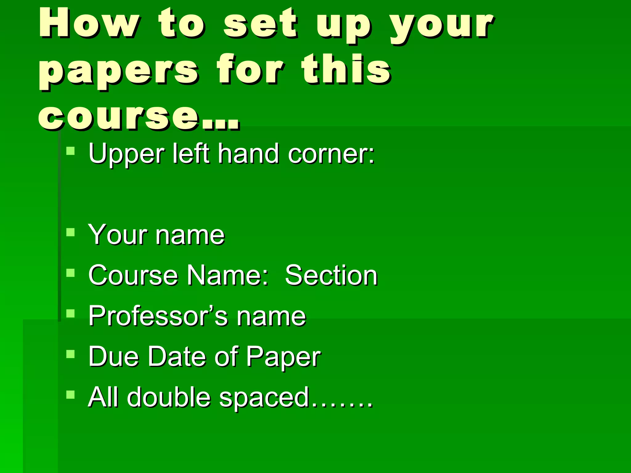 What is MLA Format for the Humanities? | PPT