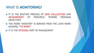 Monitoring and Importance of Planning of Extension programs | PPTX