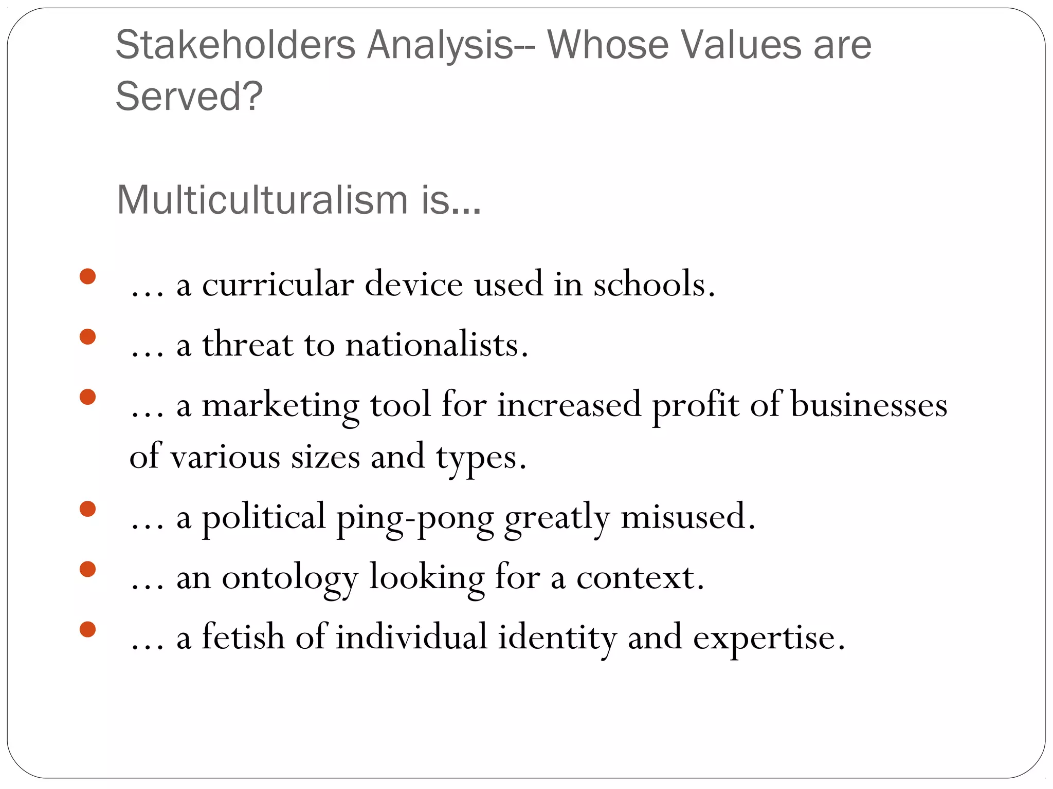What is Multiculturalism? | PPT