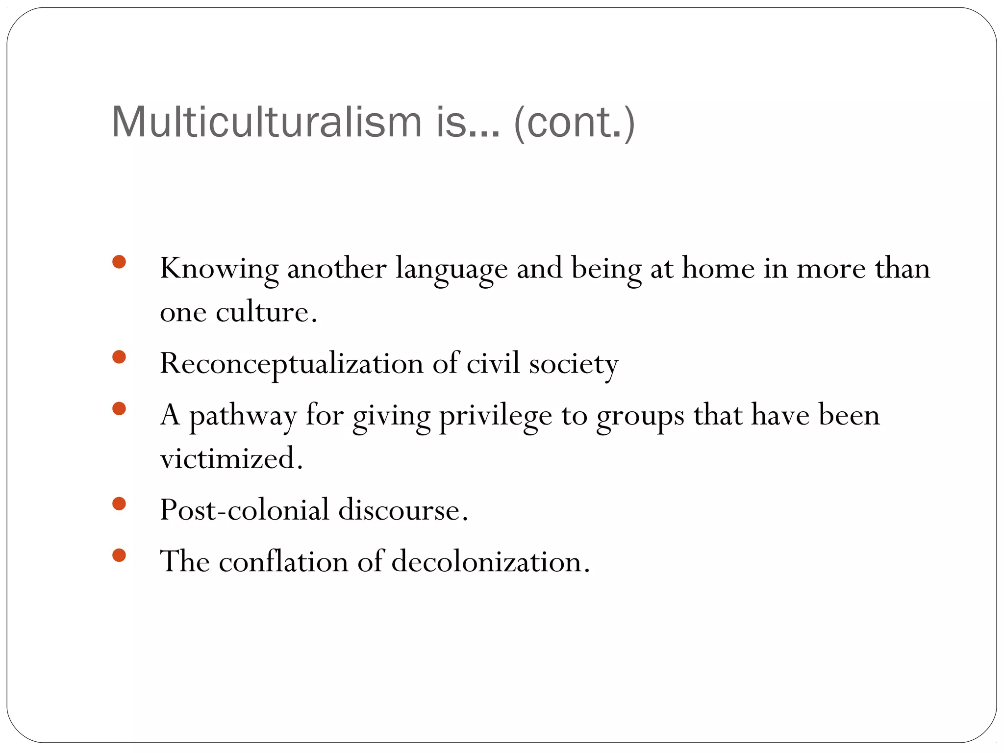 What is Multiculturalism? | PPT
