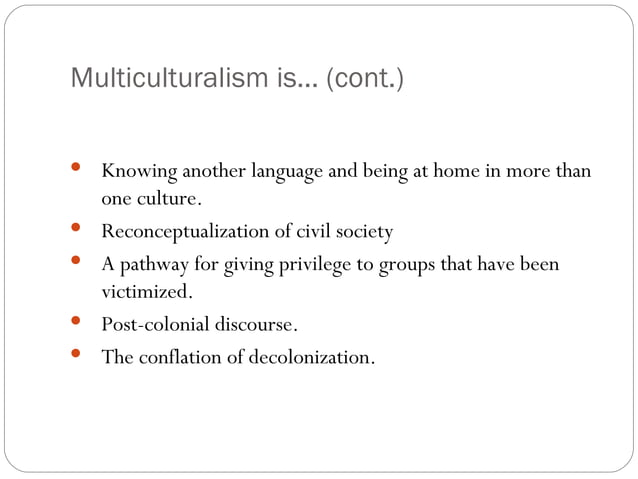 What is Multiculturalism? | PPT